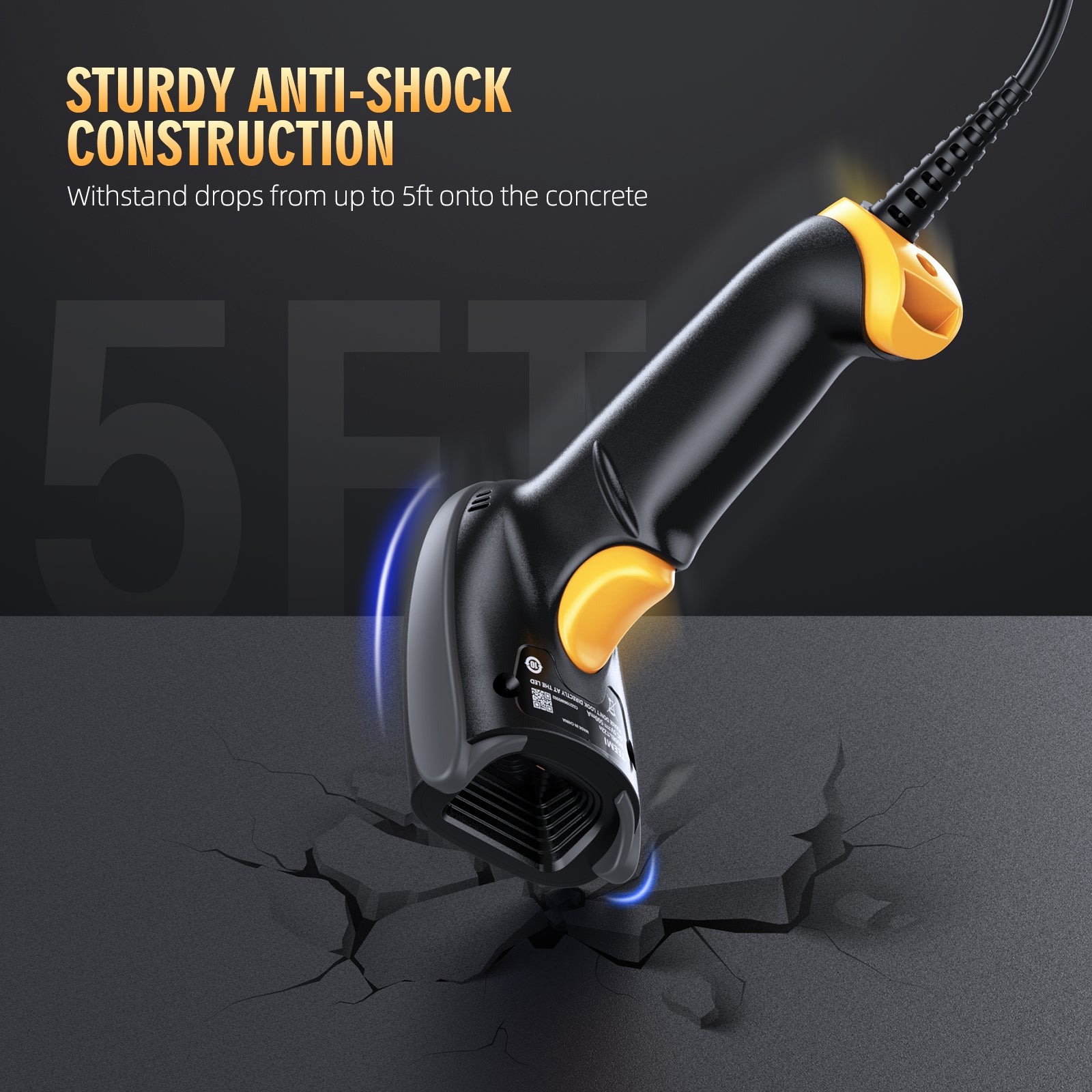 TEEMI T22N-AU with Stand 2D Barcode Scanner USB Wired Handheld Automat ...